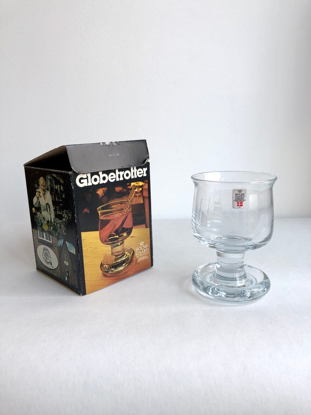 Vintage Holmegaard c Glass, Grog Glass globetrotter, Karlchen Sylt ...