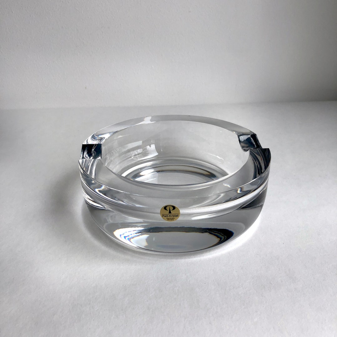 Vintage Crystal Cigar Ashtray, Glass, Ashtray, Ground, Ashtray ...