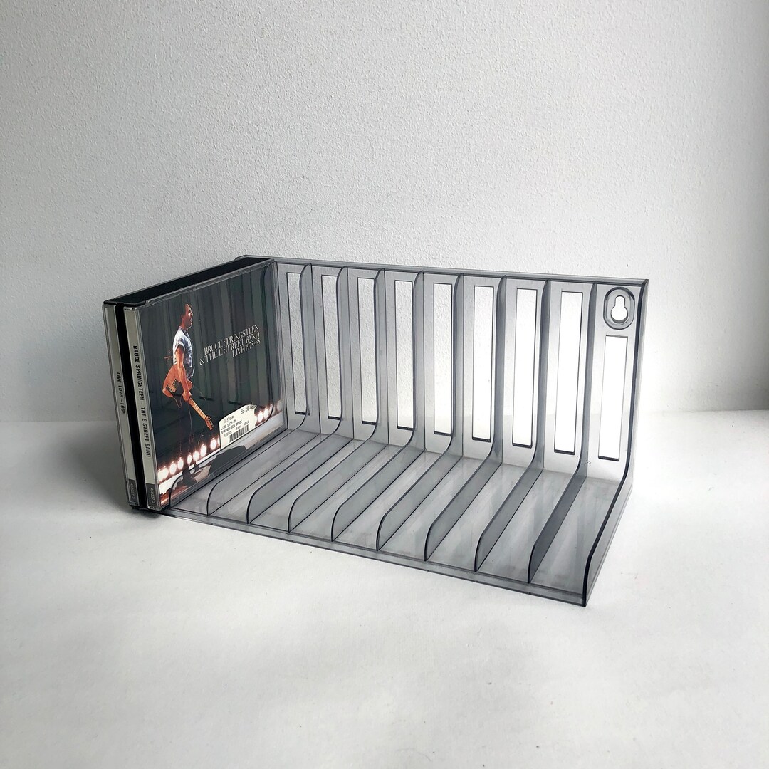 Vintage Double CD Shelf, VHS Shelf, CD Stand Midcentury, 80s, CD Shelf ...