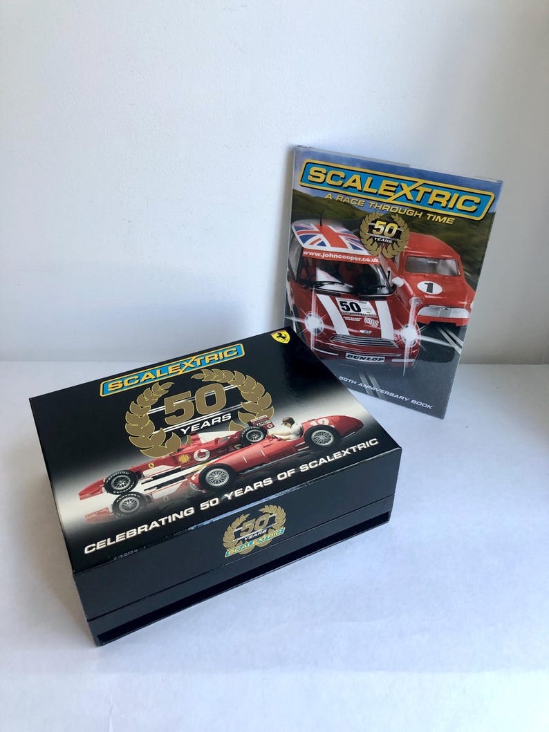 Rare Slot Car Set With Book, Ferrari 375, "50 Years Scalextric ...