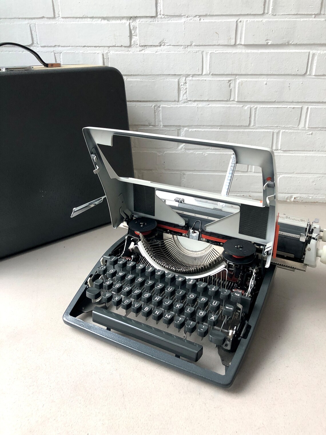 Vintage Typewriter, Olympia Wilhelmshaven, Portable Typewriter With ...