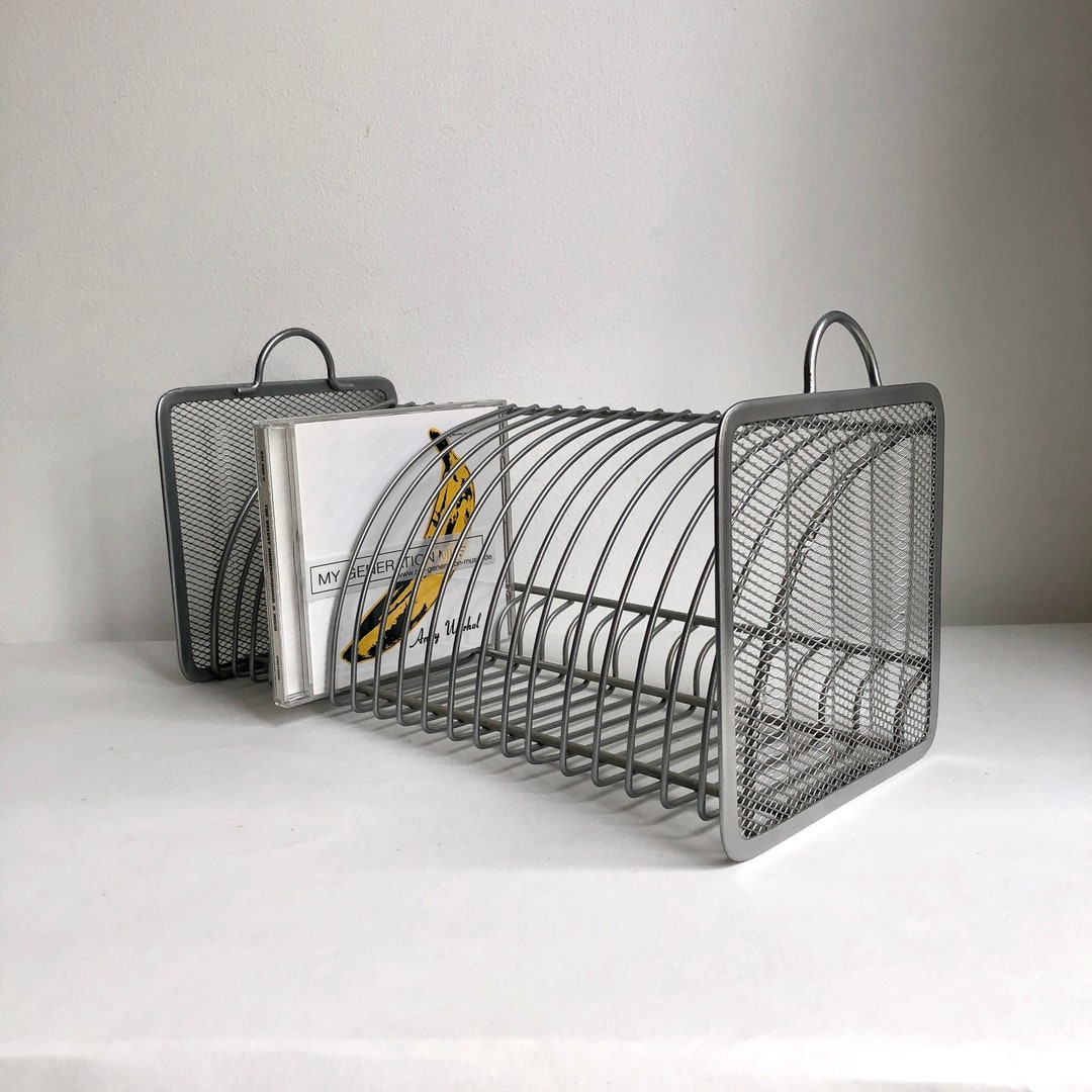 Vintage CD Shelf, CD Stand, Shelf 90s, CD Rack Metal, Vintage Record ...