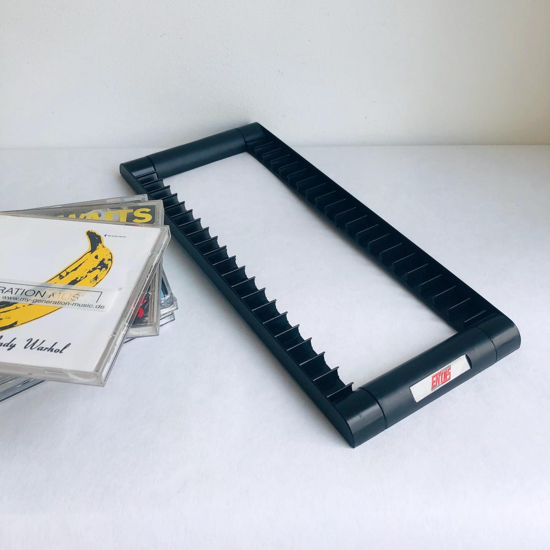 Vintage Cd-flip "entos", CD Stand Black, Midcentury, 90s, Disc Holder ...