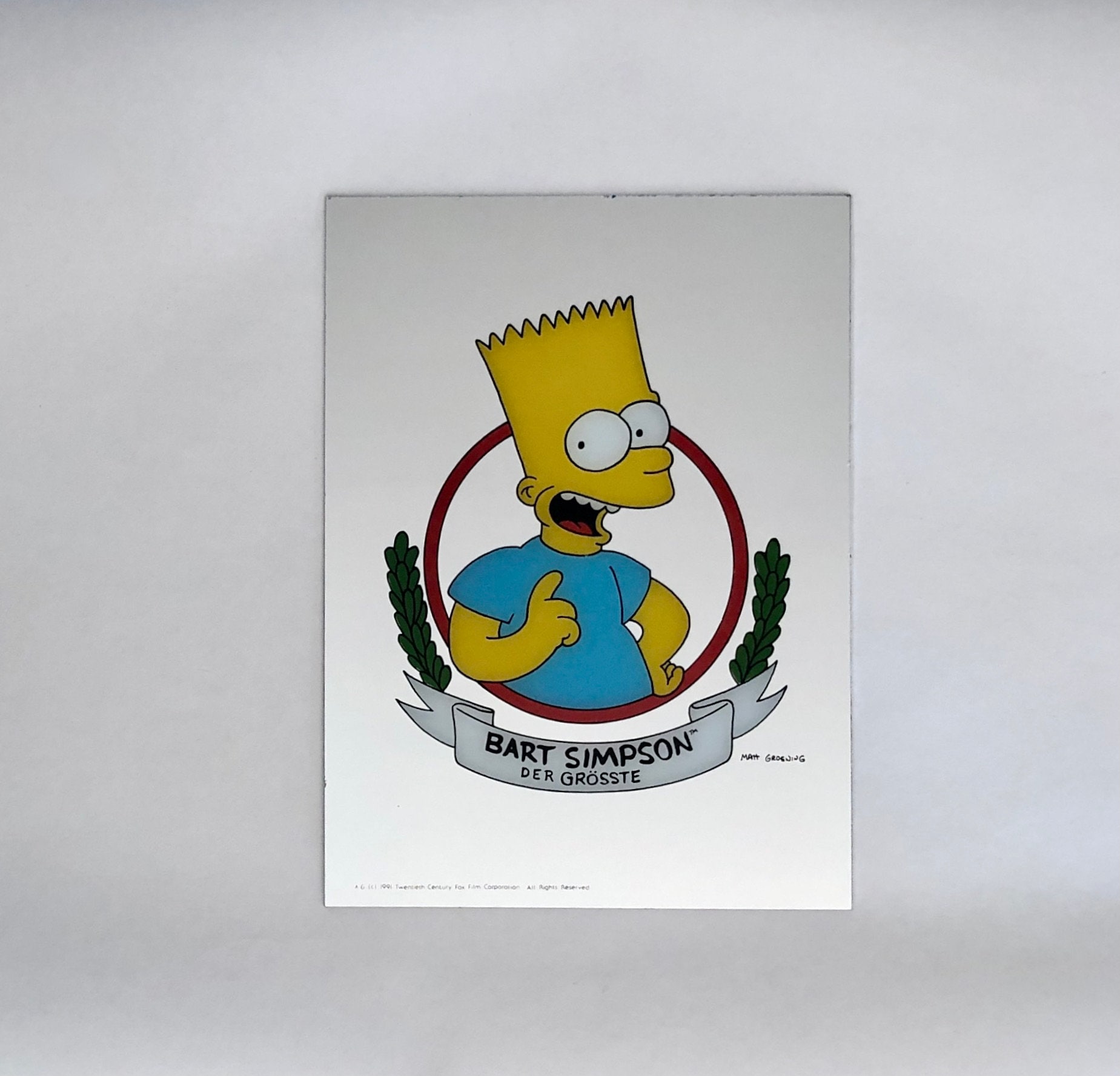 Vintage Mirror "bart Simpson", the Simpsons Children's Room Mirror ...
