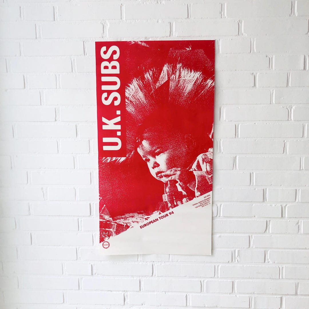 Original UK SUBS Concert Poster, European Tour 1994, Tour Poster, Concert Poster UK Subs - Etsy