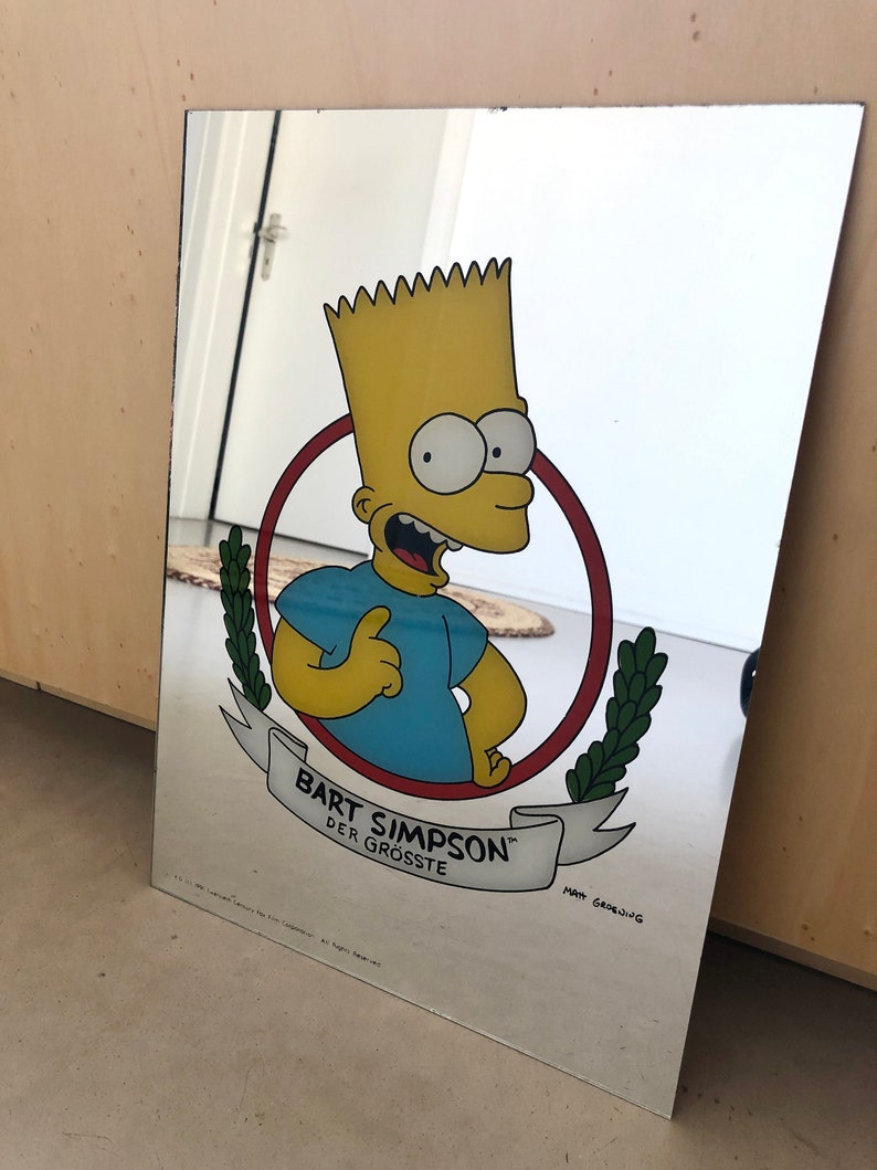 Vintage Mirror bart Simpson the Simpsons - Etsy UK