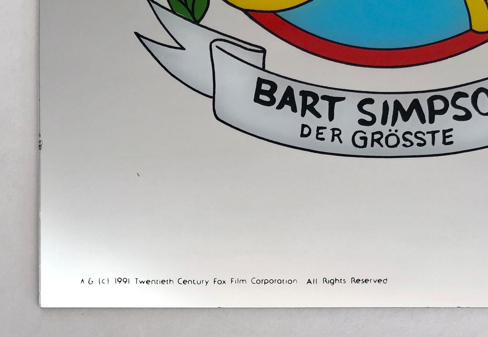 Vintage Mirror "bart Simpson", the Simpsons Children's Room Mirror ...