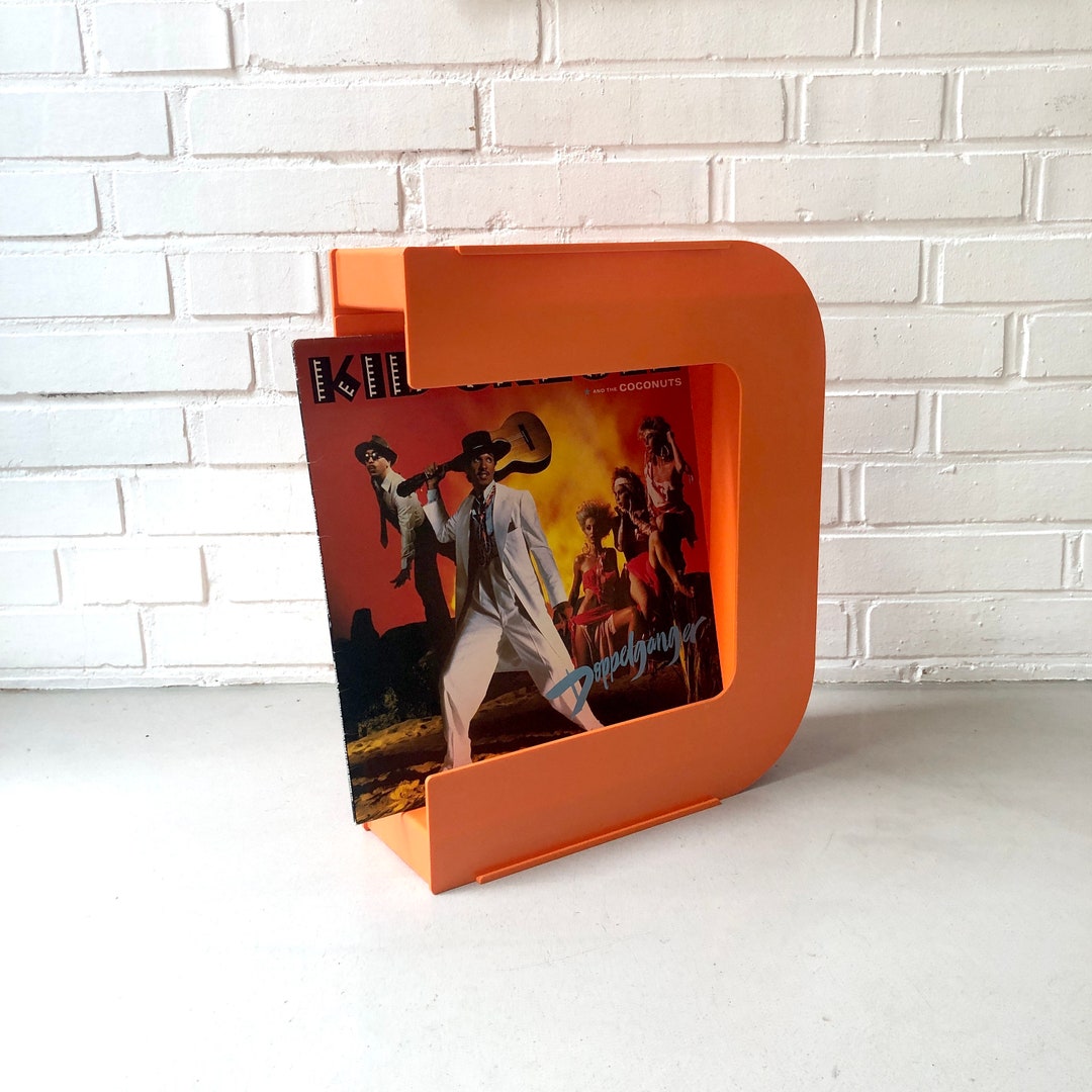UBOX Record Stand, Orange, Record Shelf for Vinyl, Space Age "iisi ...