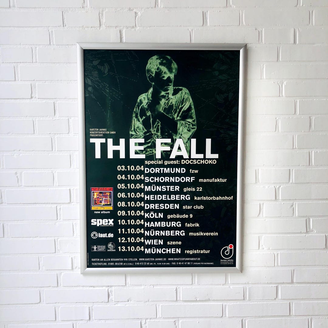 Original THE FALL 2004 Tour Poster, Concert Poster, Tour Poster, Gig ...