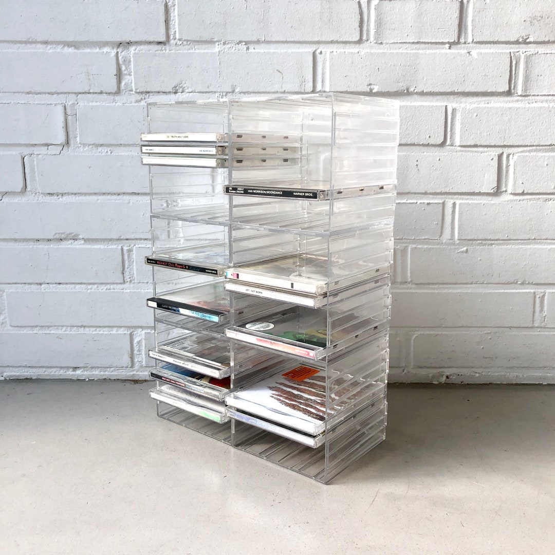 CD Shelf Transparent Combination of 6 CD Stand Midcentury - Etsy