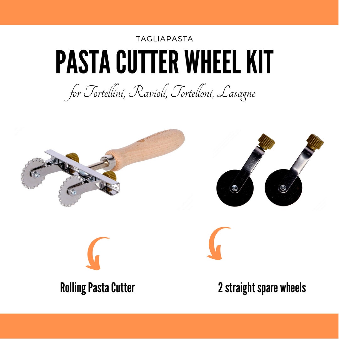 Adjustable Pasta Cutter With 2 Stainless Steel Toothed Wheels + 2 ...