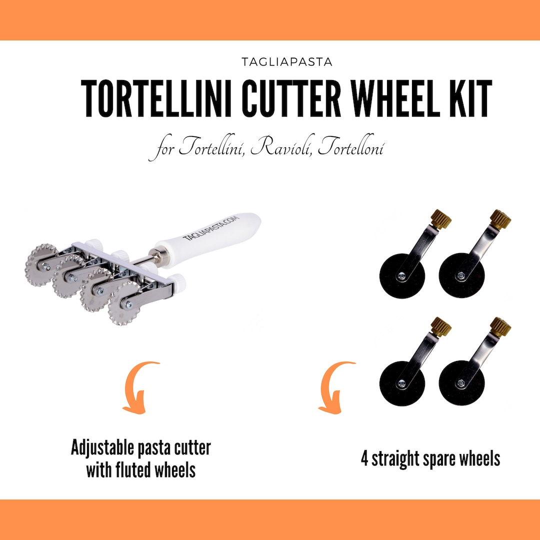 Adjustable Pasta Cutter With 4 Stainless Steel Serrated Wheels & ABS ...