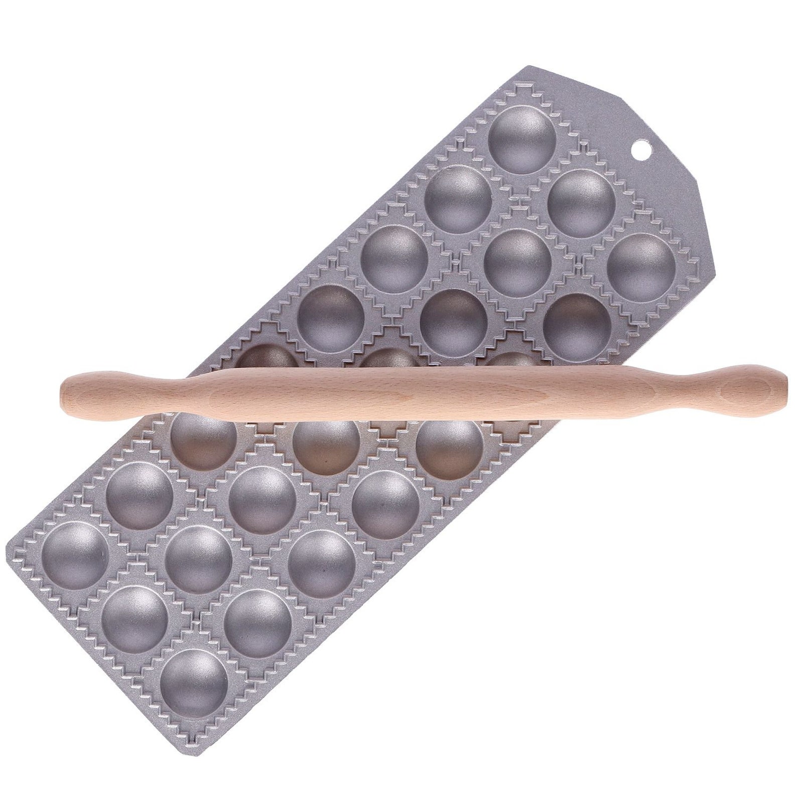 RAVIOLI MOLD, Ravioli MAKER, Italian Aluminum Ravioliera for Making 24 ...