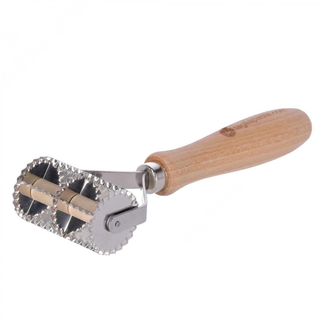 Double Pasta Cutter With Toothed Steel Blades for Making Tortellini ...