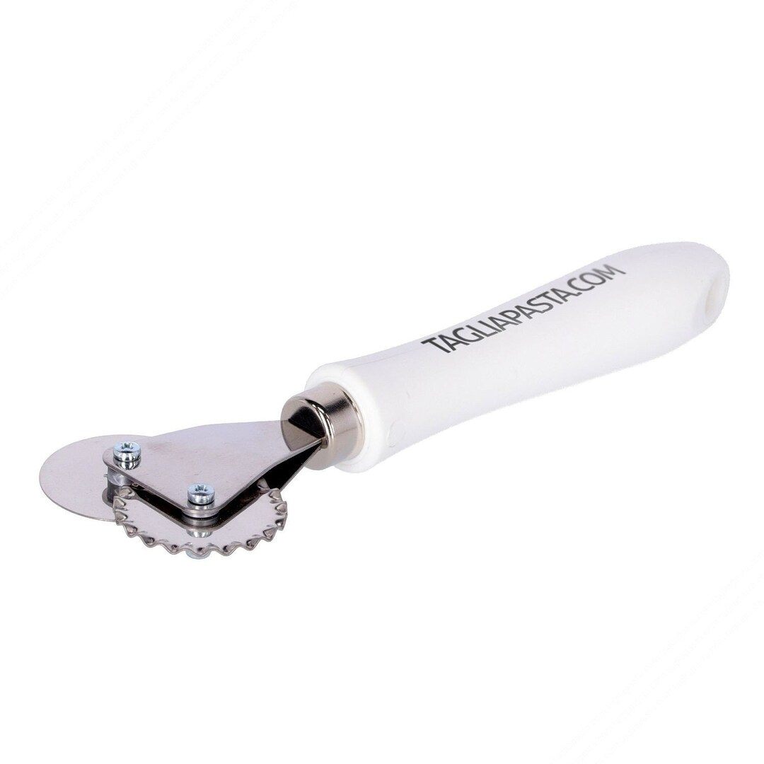 Rolling Pasta Cutter With Double Stainless Steel Blades 1 Smooth and 1 ...