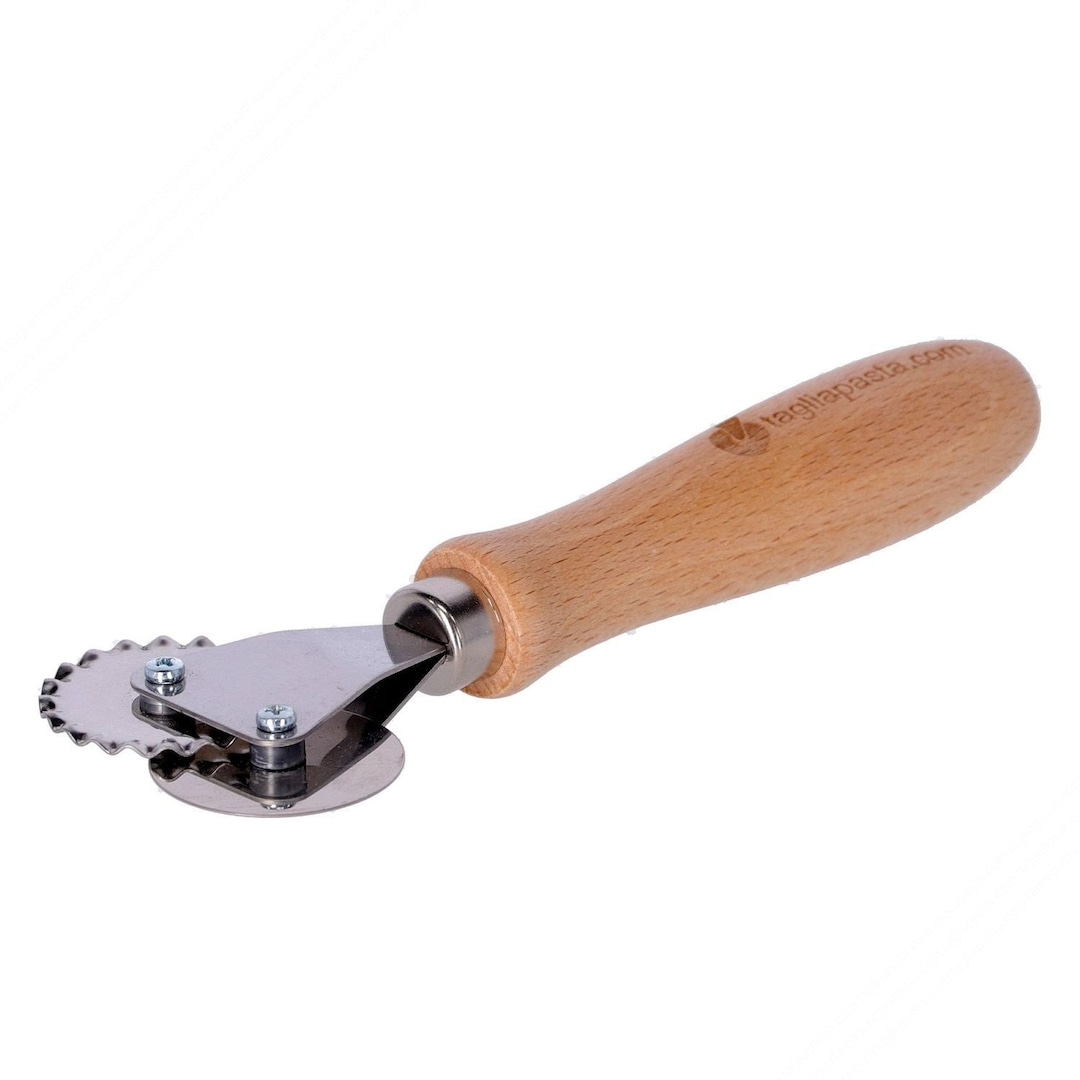 Double Blade Steel Pasta Cutter Wheel With Toothed Blade and Smooth ...