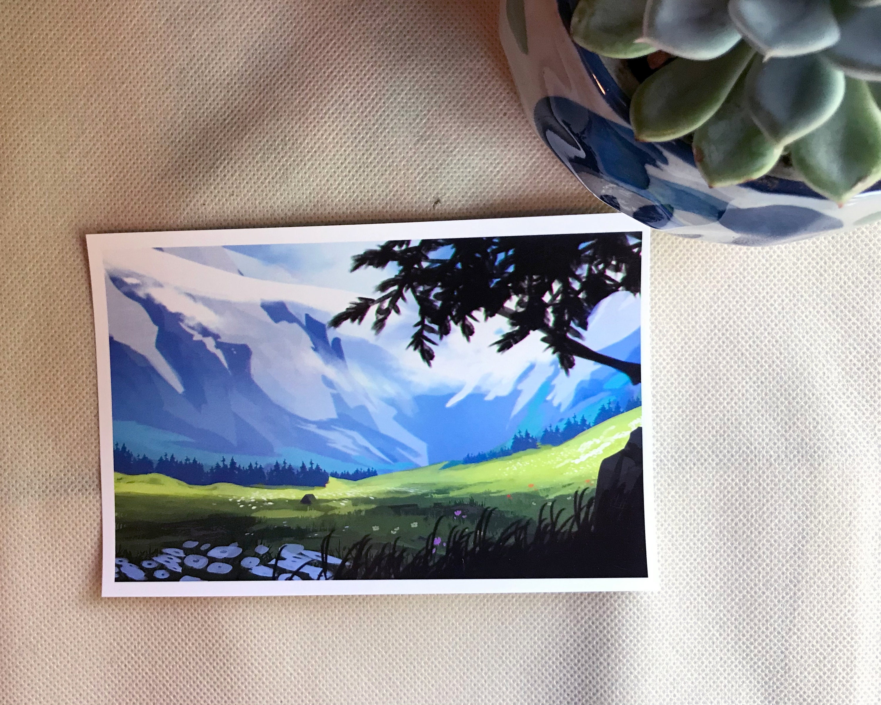 Mountainside Print 4x6 Art Print Mountain Postcards - Etsy