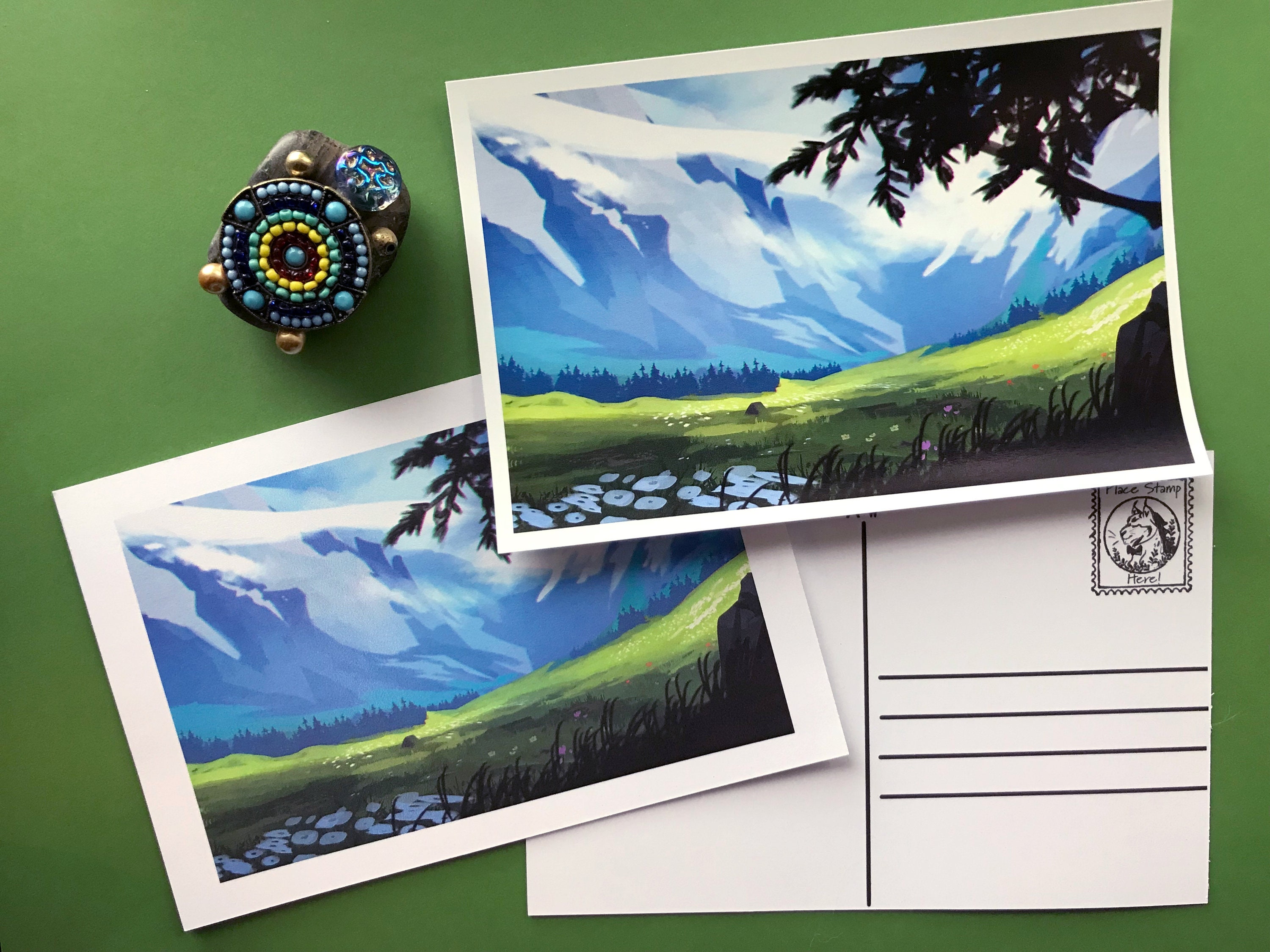 Mountainside Print 4x6 Art Print Mountain Postcards - Etsy