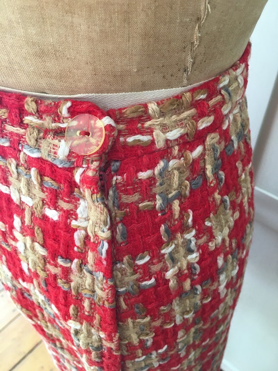 Late 1960's Mod Red Woven Suit - Gem