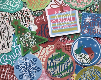 Large Christmas Stickers - Etsy