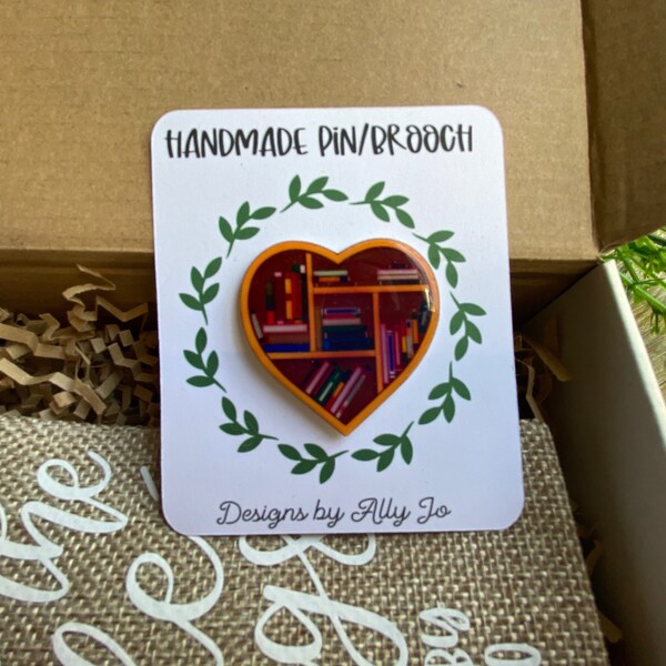 Book Pin - Etsy