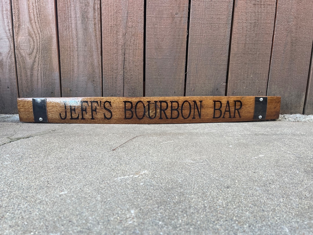 Personalized Bourbon Barrel Stave Bourbon Bar / Custom Whiskey Stave ...