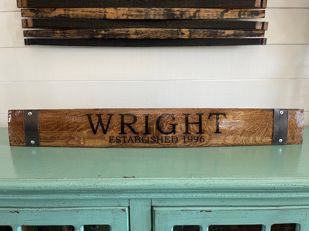 Personalized Name Bourbon Barrel Stave / Whiskey Stave / Wedding Gift ...