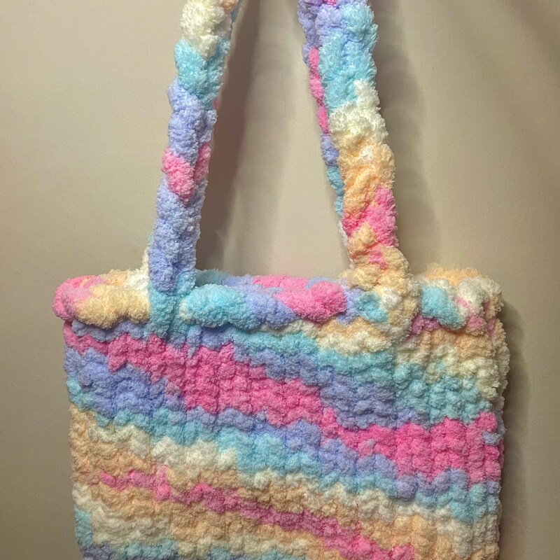 Fuzzy Tote Bag - Etsy