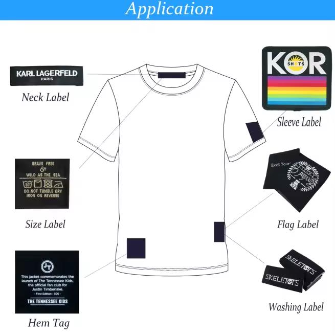 Woven Labels Custom | Clothing Labels | High-density Woven Label ...