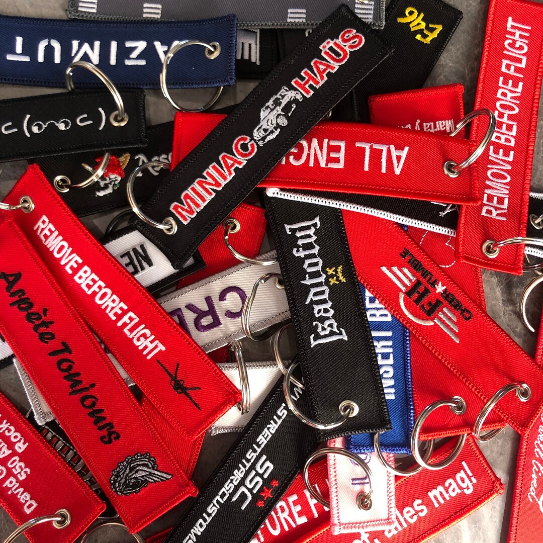 Custom Embroidery Key Tag custom Keychain Sports Team Keychain Custom ...