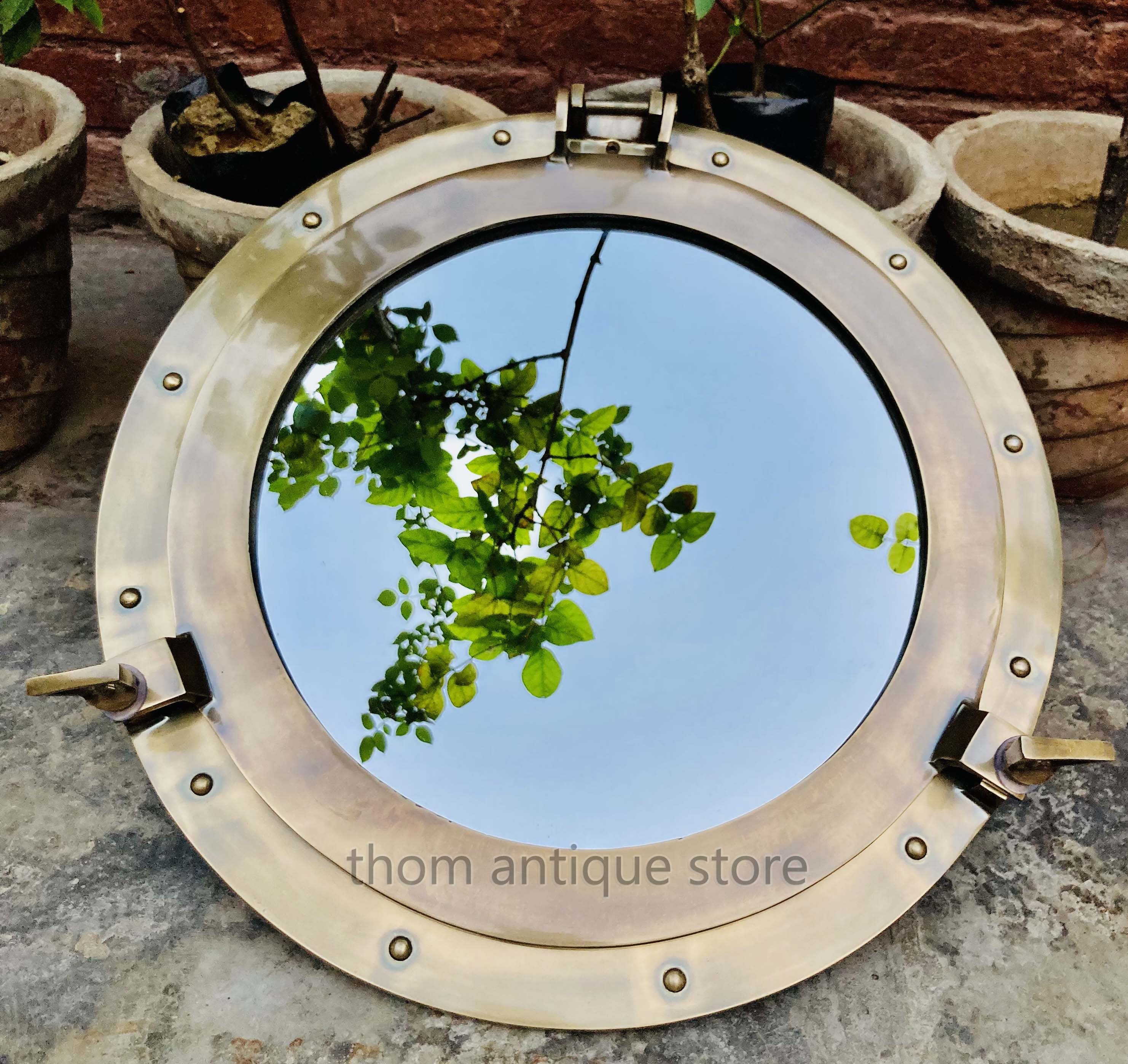 Nautical Barss Finish Porthole Mirror 24 Maritime Ship - Etsy