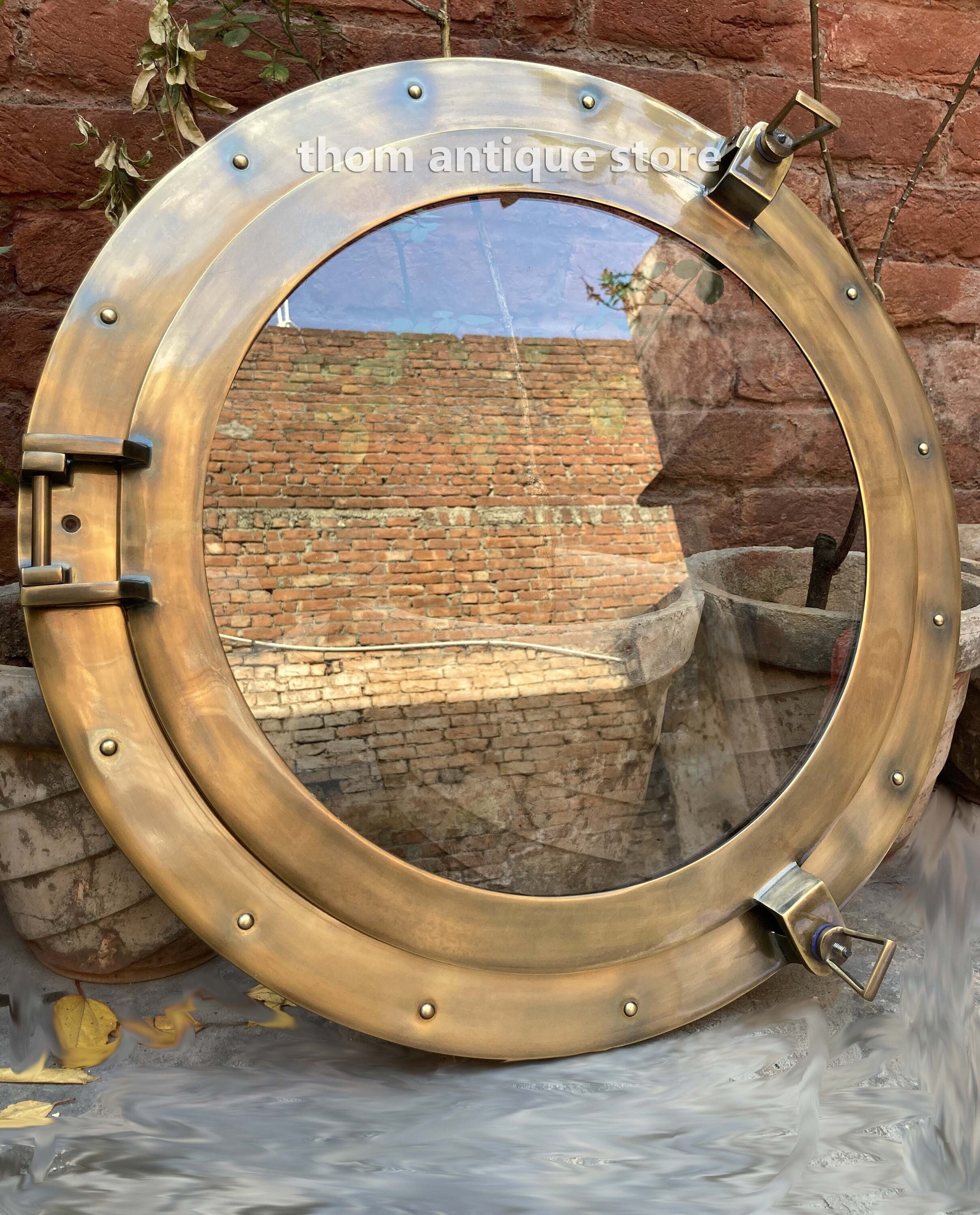 Antique Brass Finish Port Hole 24 Nautical Maritime Boat Ship Window ...