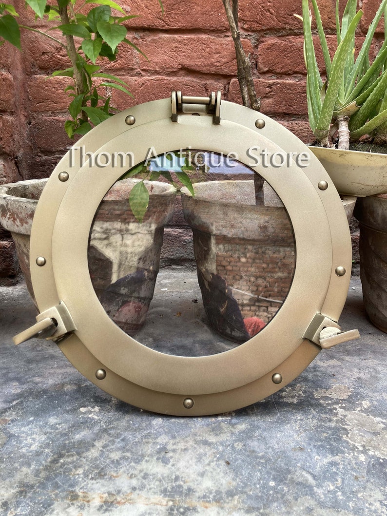 Antique Brass Finish Port Hole Nautical Maritime Boat Ship Window Style ...