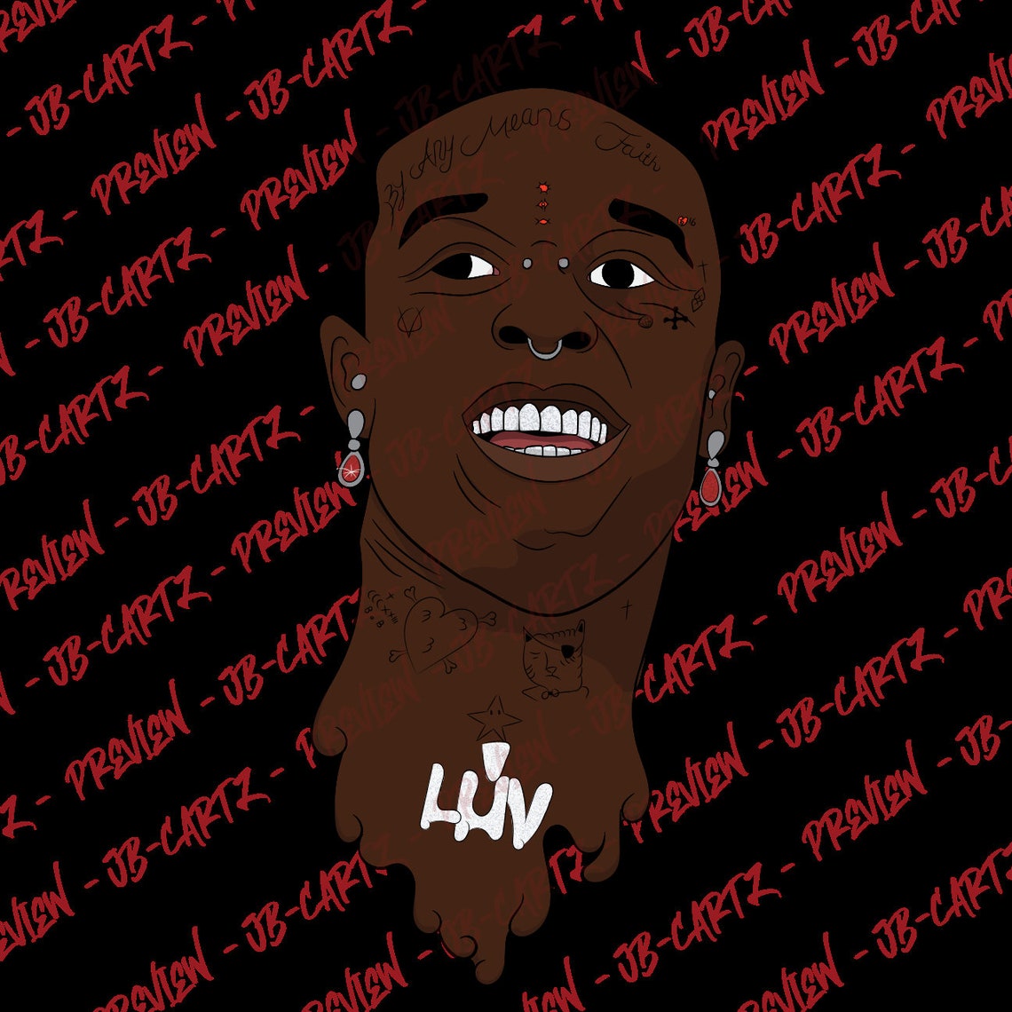 Lil-uzi Vert Portrait - SVG & PNG - Etsy