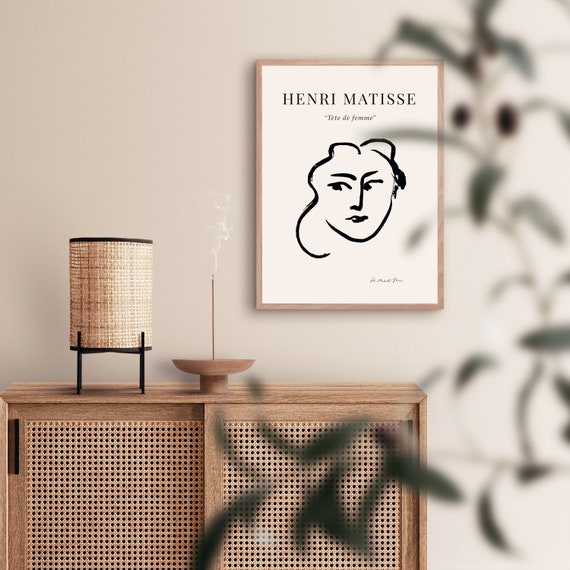 Henri Matisse Woman Sketch Wall Art Minimal Matisse Prints | Etsy