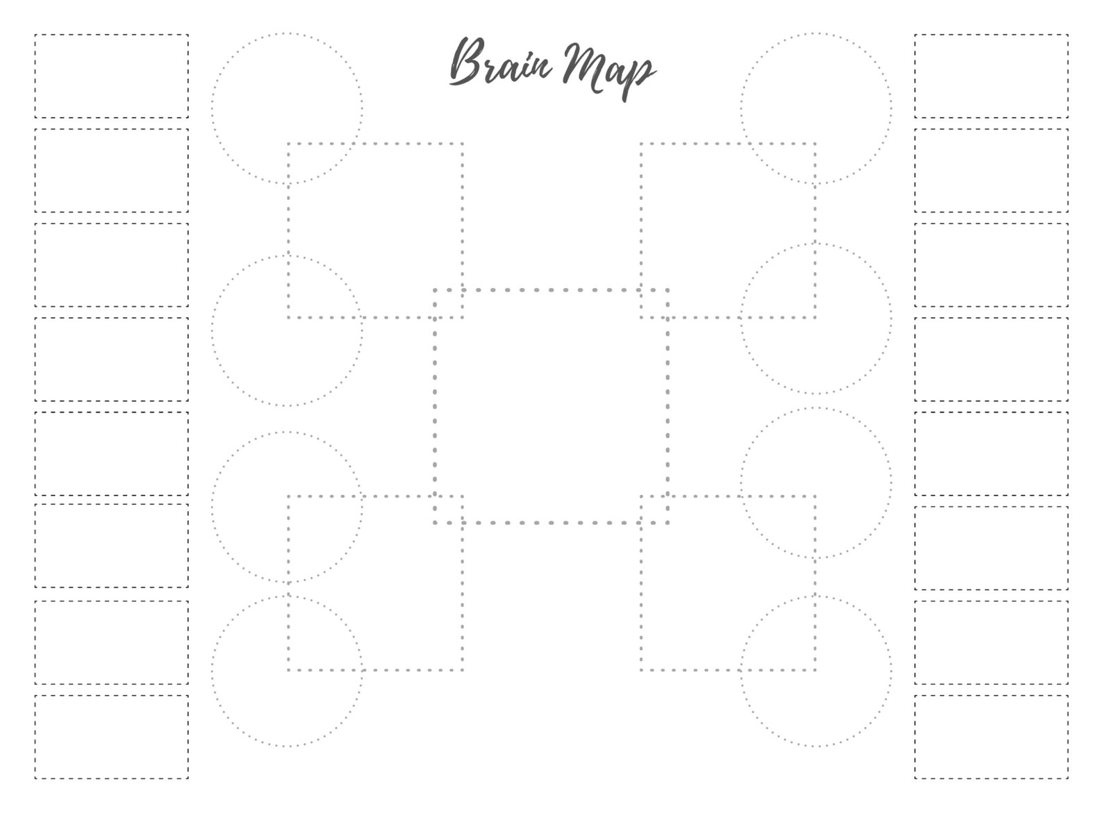 PRINTABLE PLANNER MAP - A4 Brain/ Mind Map Printable Pastel or Black ...
