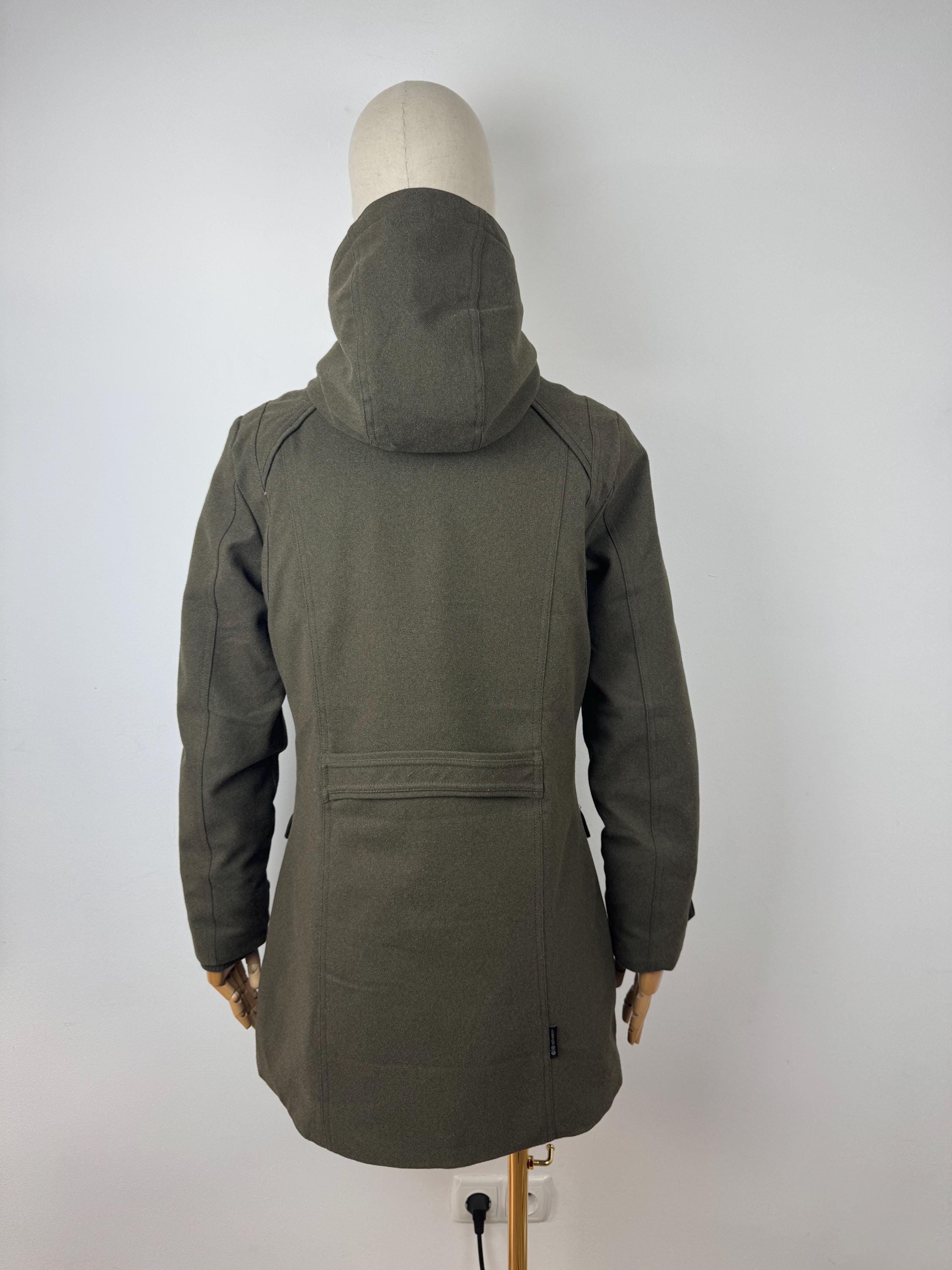 Women's Merrell Opti-warm Duffle Coat M Green Full Zip Toggle Quilt ...