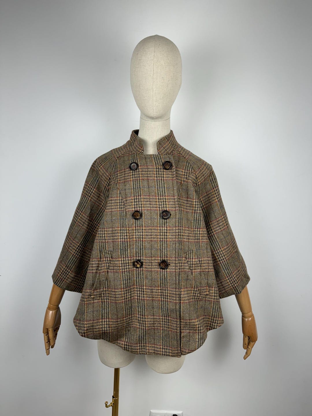 Women's PETER JAMES Wool Poncho Coat One Size - Etsy