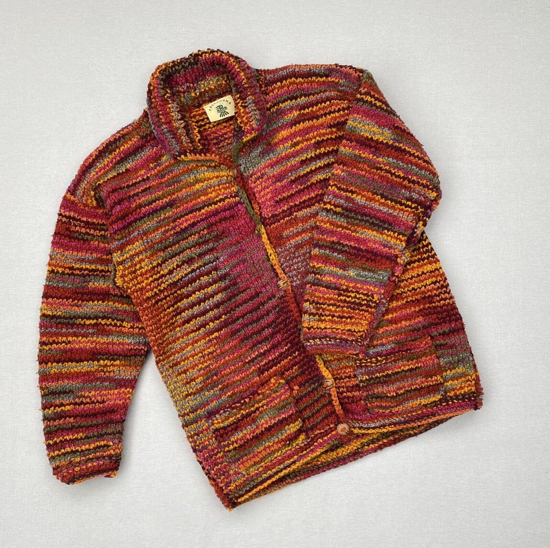 Women's Vintage Pachamama Wool Cardigan Sweater Size L - Etsy