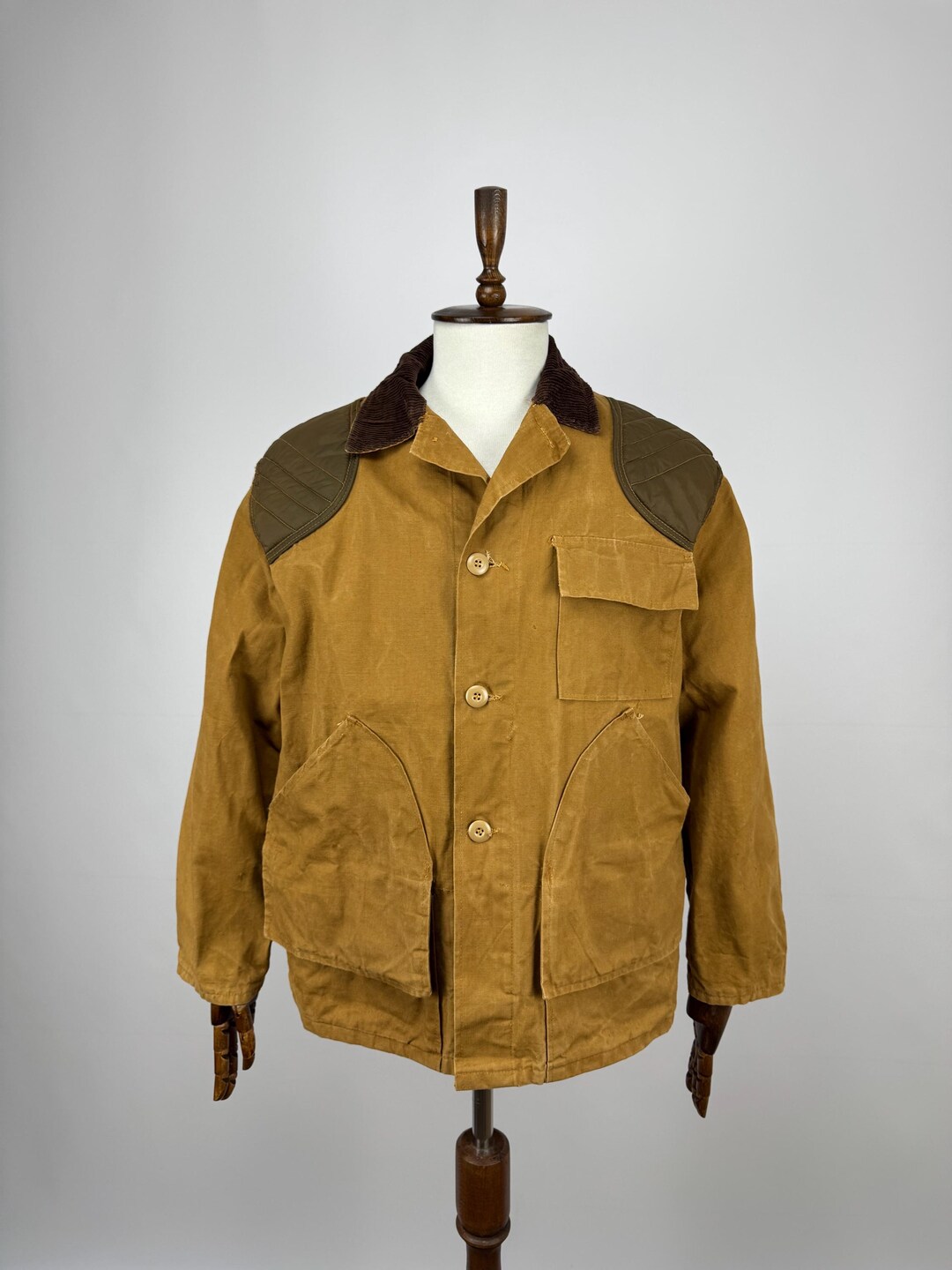 Vintage SAF-T-BAK Hunting Jacket Water Repellent Corduroy Collar Men’s ...