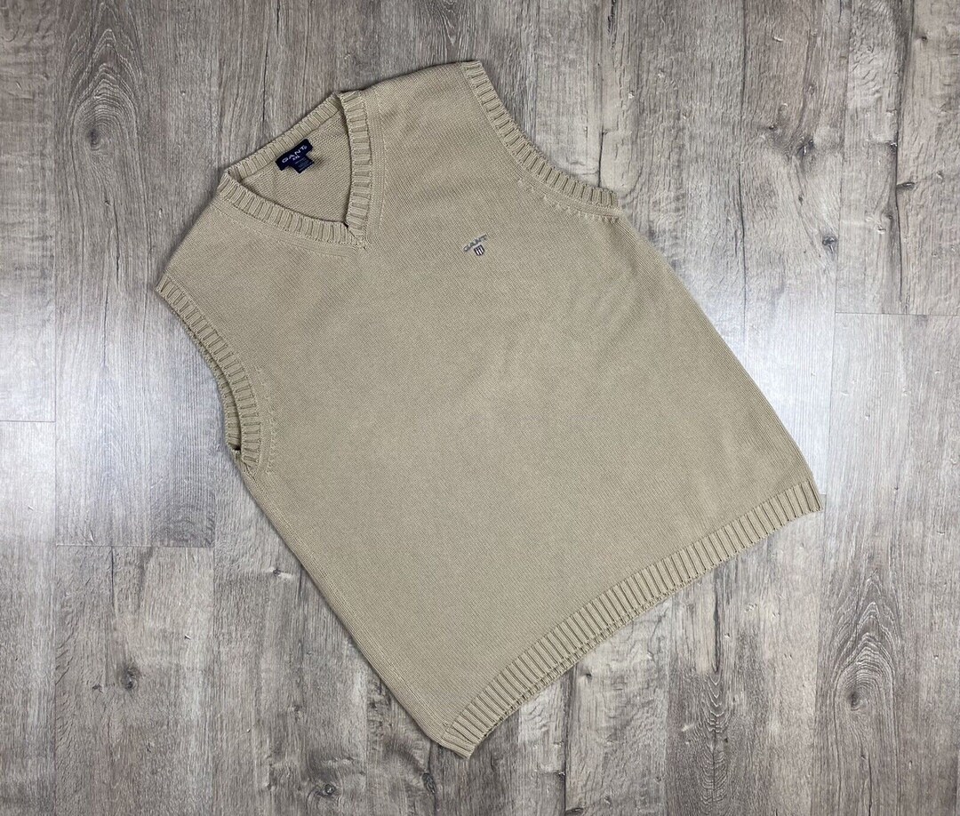 Mens Vintage GANT Knit Vest Sweater Made in Italy Size XXL - Etsy