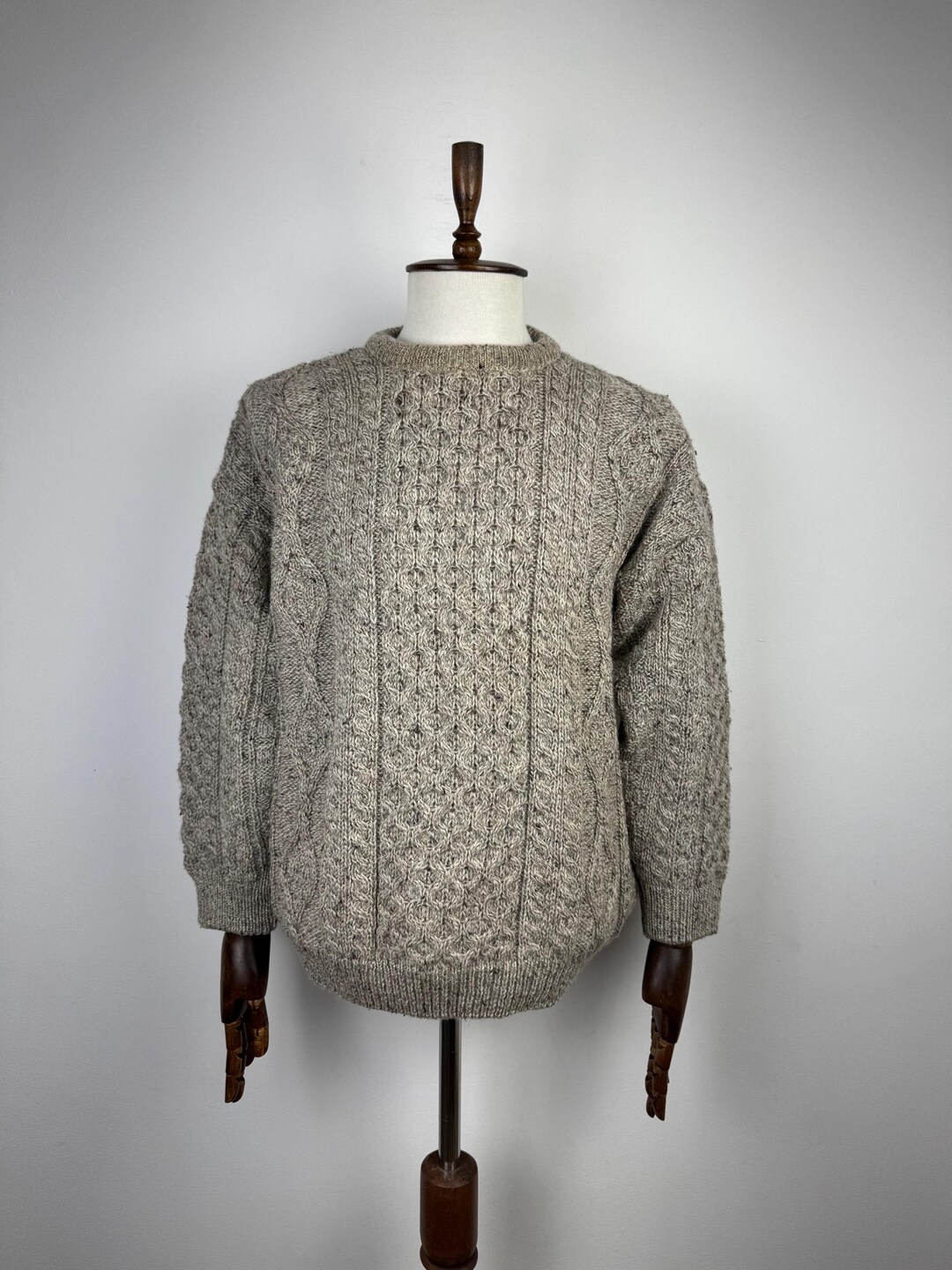 Men's Vintage Irish Homecraft Naturally OILED Wool Knitted Sweater ...