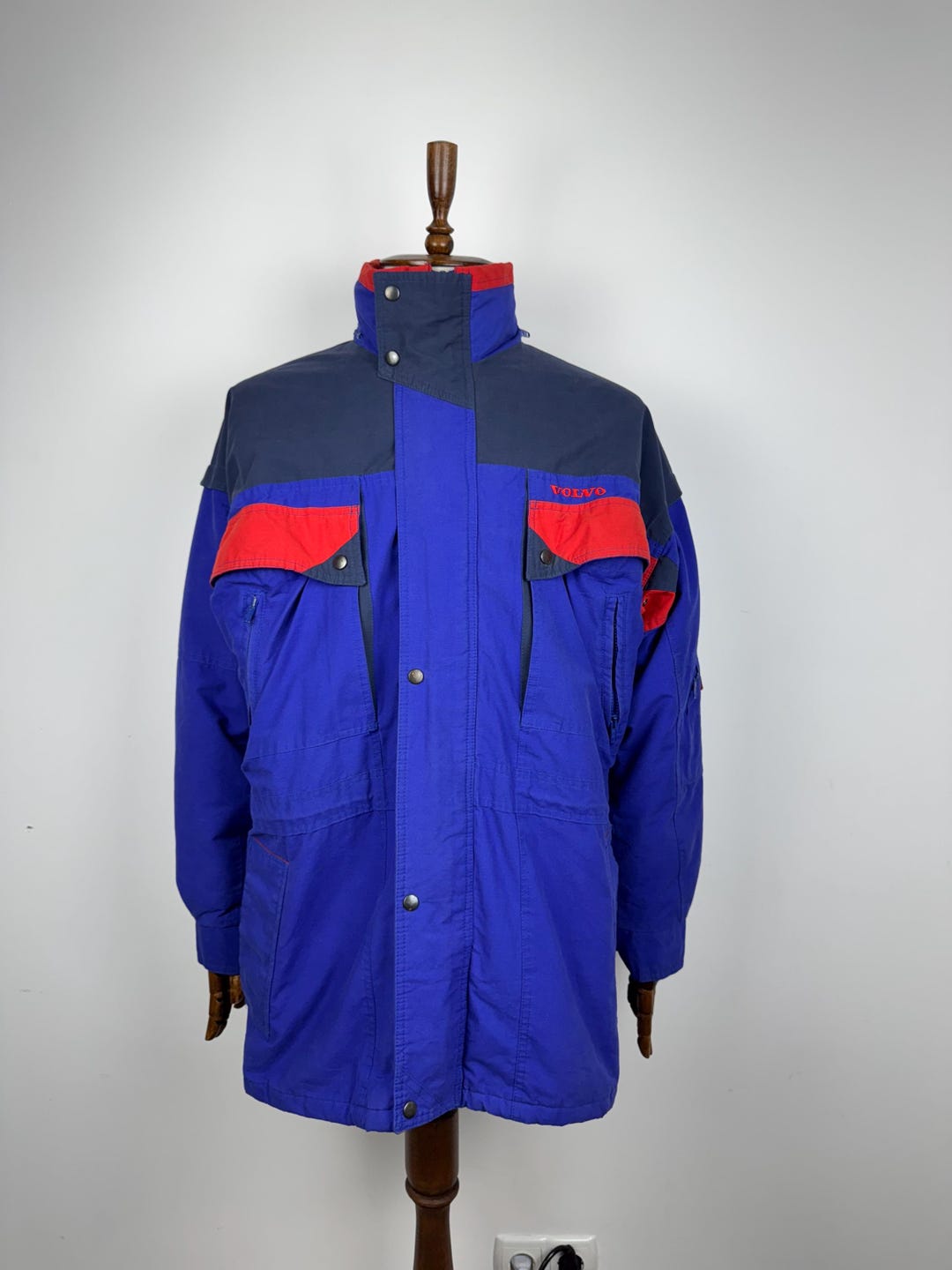 Vintage 90s Volvo Collection Ski Jacket Blue Red Gorpcore Racing Jacket ...