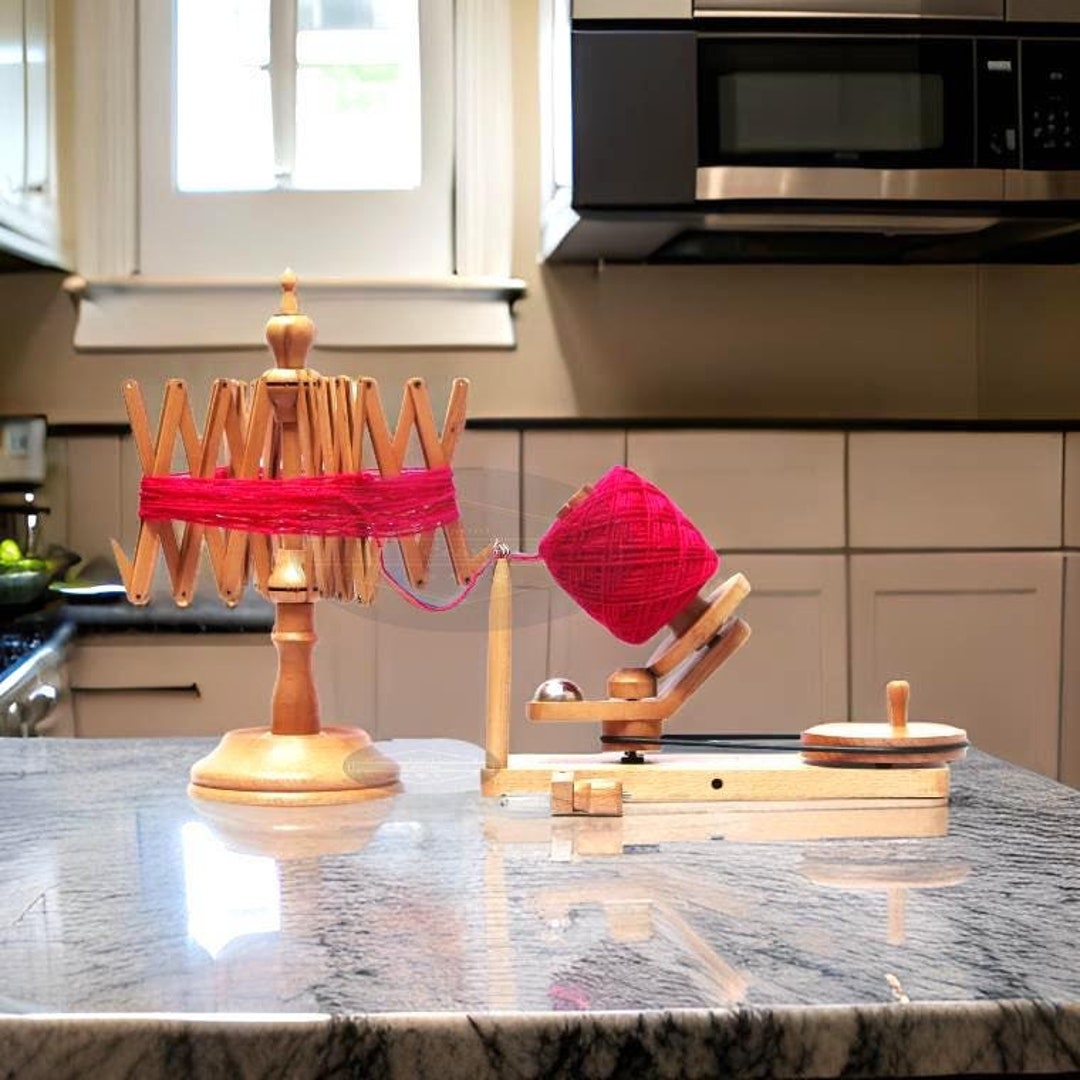 Large Yarn Winder & Swift Yarn Winder Combo Hand Operated | Wooden Ball ...