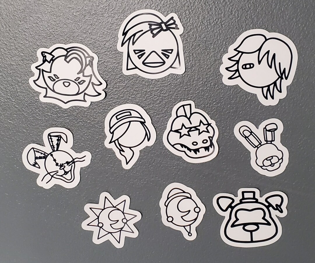Animatronic 10 Pc Sticker Pack - Etsy