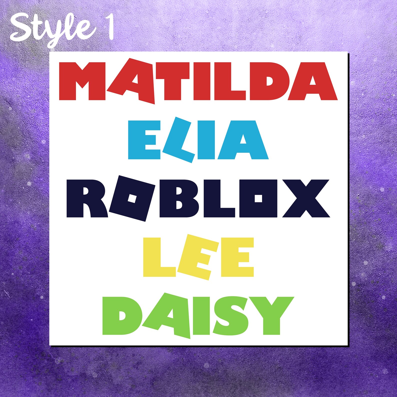 Roblox name decal Personalised text Gaming stickers | Etsy