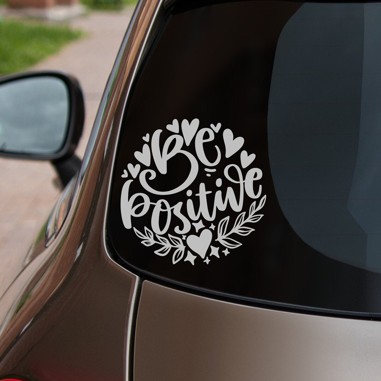 Be Positive Decal Round Quote Vinyl - Etsy