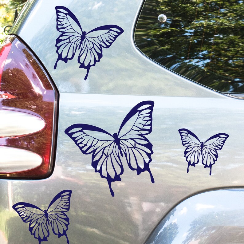 Butterfly Vinyl Decals, Car Decals, Butterflies 4-pack - Etsy