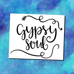 Gypsy Soul Vinyl Decal, Travel Sticker, Adventure Decal - Etsy