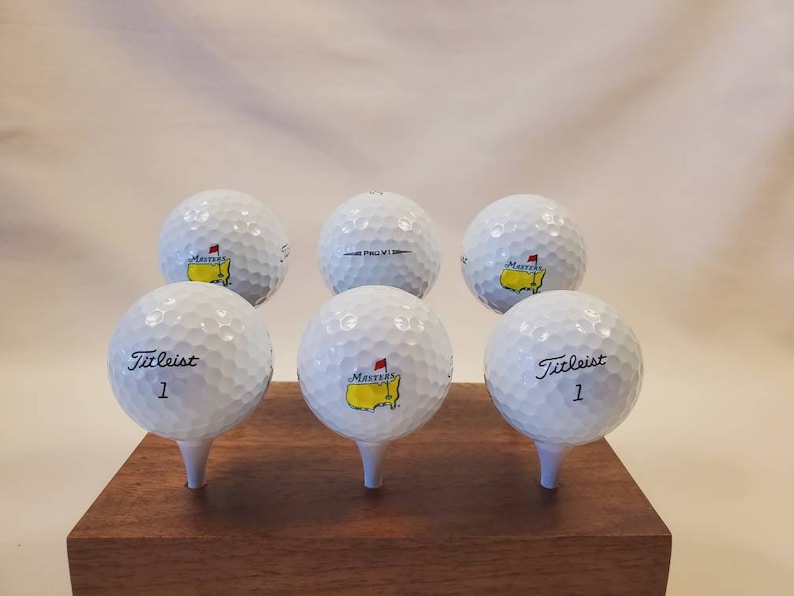 Walnut Golf Ball Tee Display - Etsy